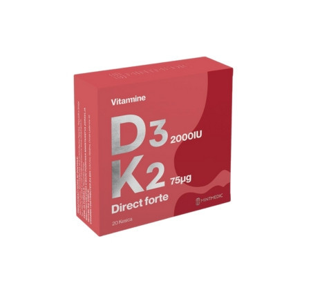 Vitammine D3K2 direct forte 20 kesica