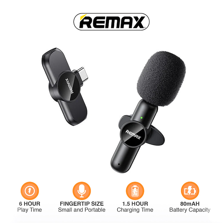 Mikrofon REMAX Ryusic Series K09 Type-C crni