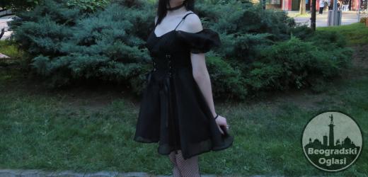 Crna goth haljina