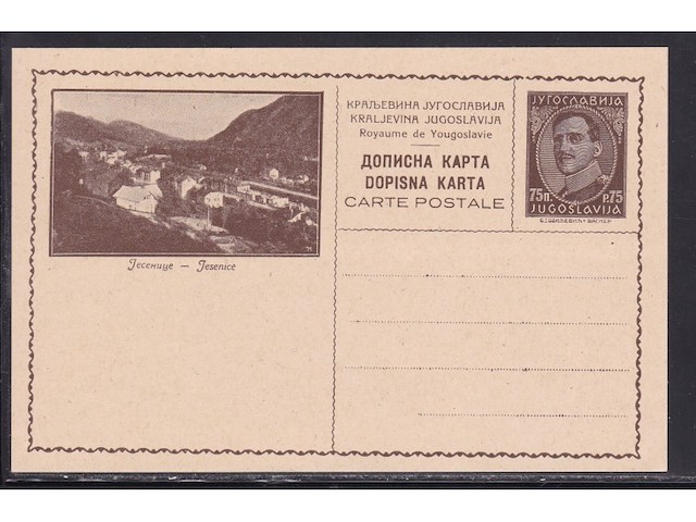 Jugoslavija 1931 Jesenice ilustrovana dopisna karta