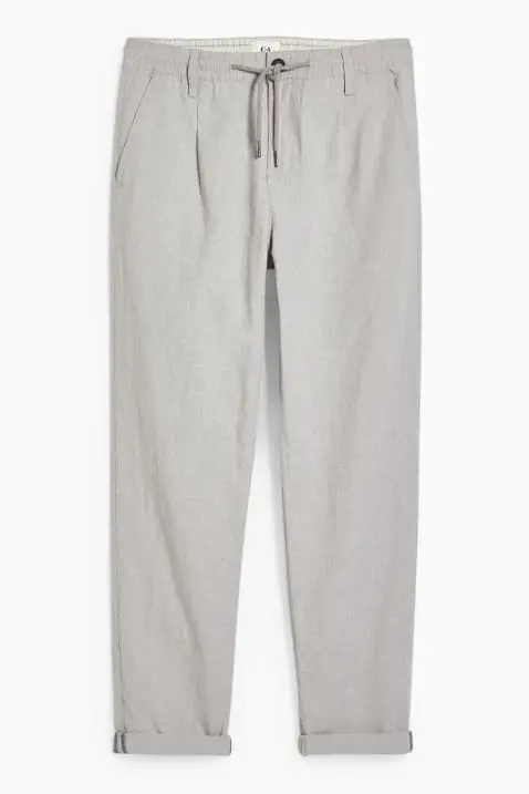 C&A Chino muške lanene pantalone, Sive