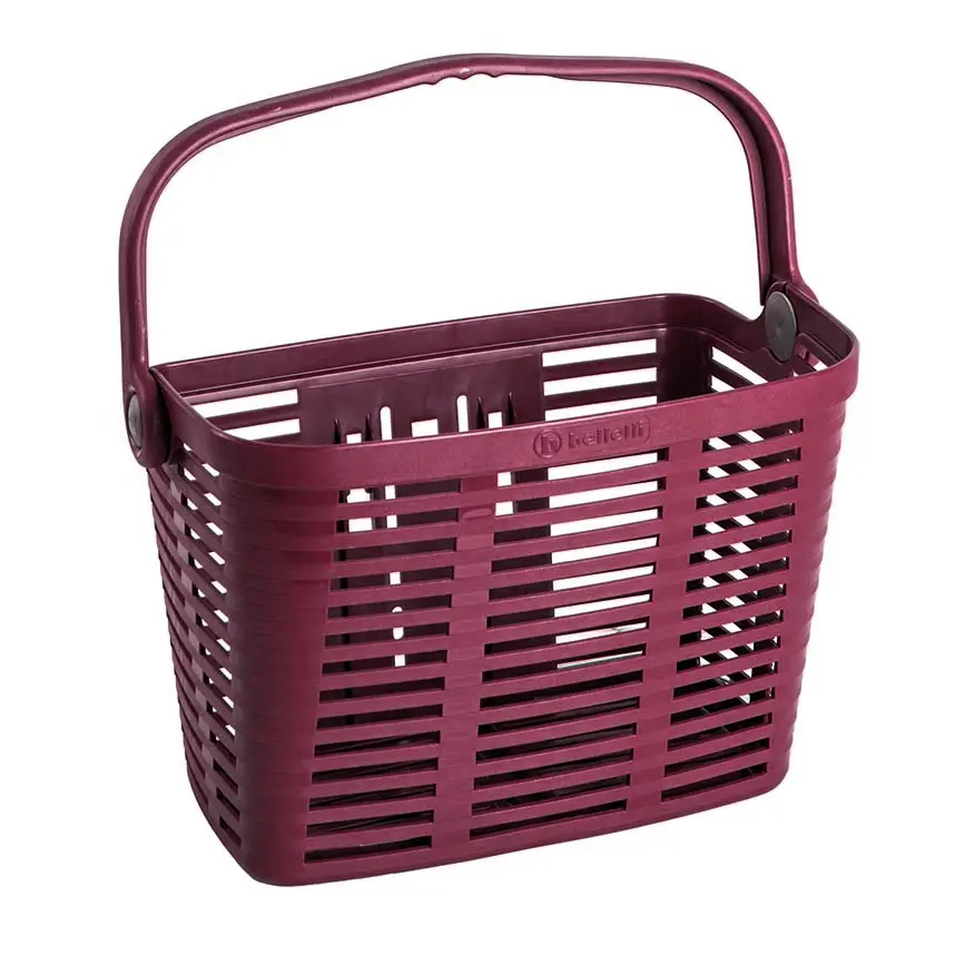 Bellelli Korpa za bicikl sa drškom, Montaža na korman, Nosivost 5kg, Bordo