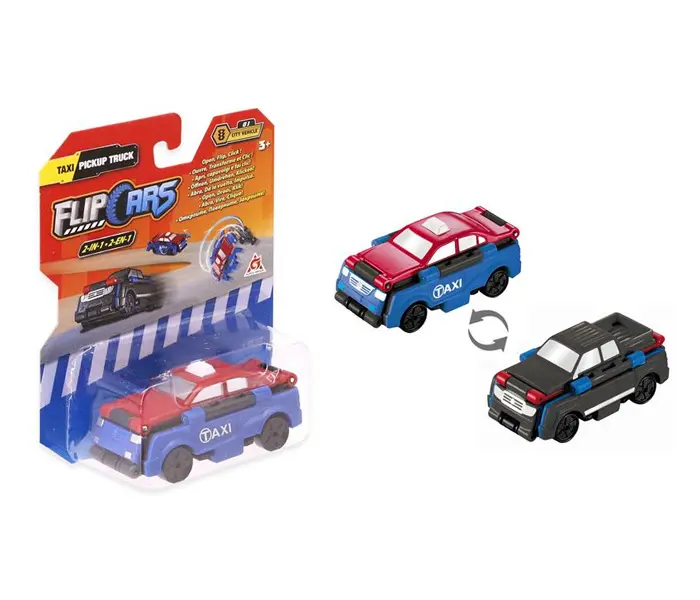 FLIP CARS Automobilčić 2u1 Taxi & Pickup Truck