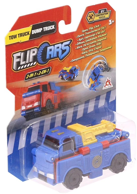 FLIP CARS Kamiončić 2u1 Tow Trucker & Dump Truck