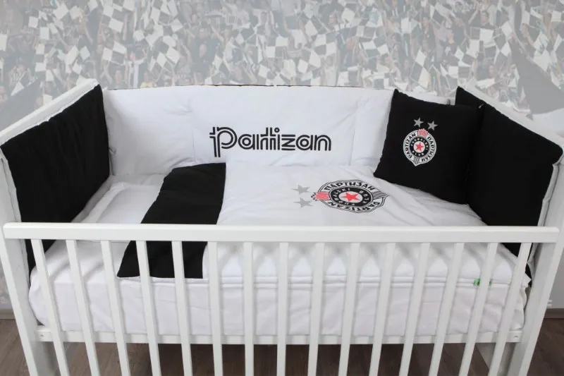 Posteljina sa ogradicom za krevetac Partizan