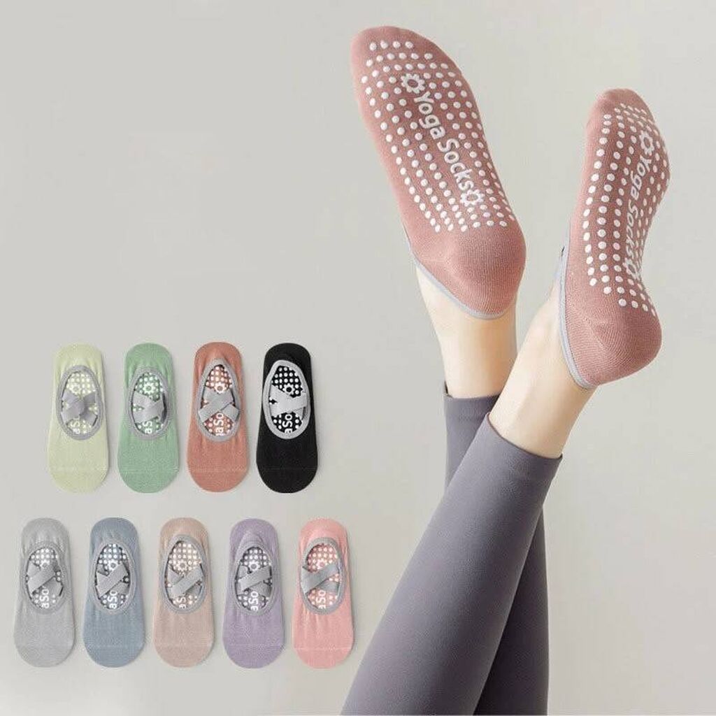 Yoga carape - Roze Yoga socks Predstavljamo vam meke pamučne