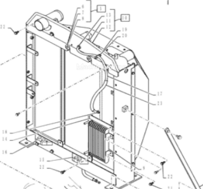 Kobelco YY05P00061F1 radijator za hlađenje motora za ED160 140SR-3 građevinske mašine
