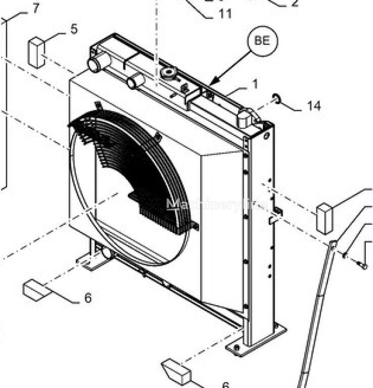 Case 48115737 radijator za hlađenje motora za CX210C CX220C građevinske mašine