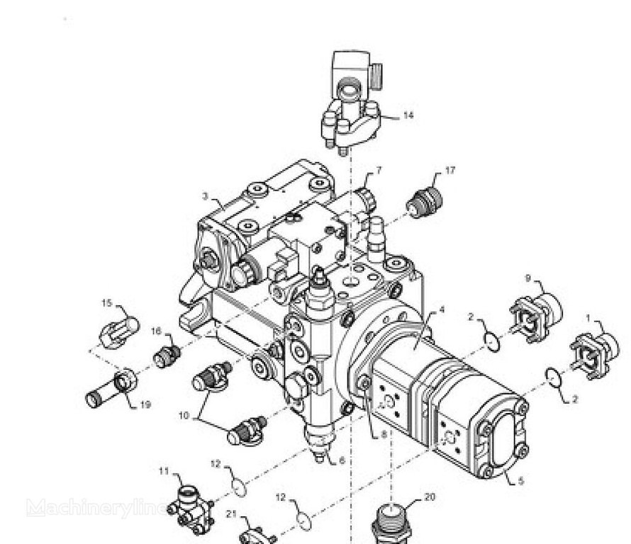Case 48012967 hidraulična pumpa za Case DV36E DV45 DV45CC DV45CD DV45CE DV45D DV45E valjka