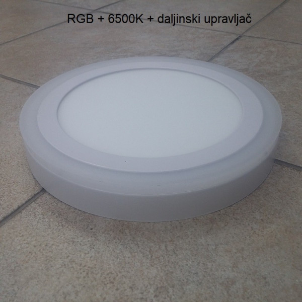 RGB Led panel nadgradni MP18NO-RGB 18W + 6W + daljinski 24 tastera