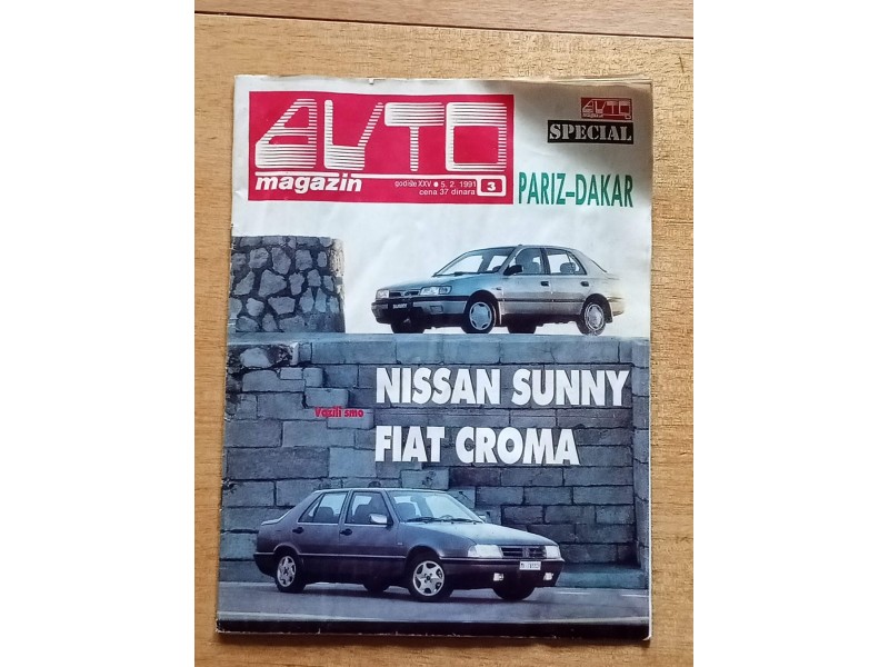 Auto Magazin - Broj 3 - 1991.g - Nissan Sunny - Fiat