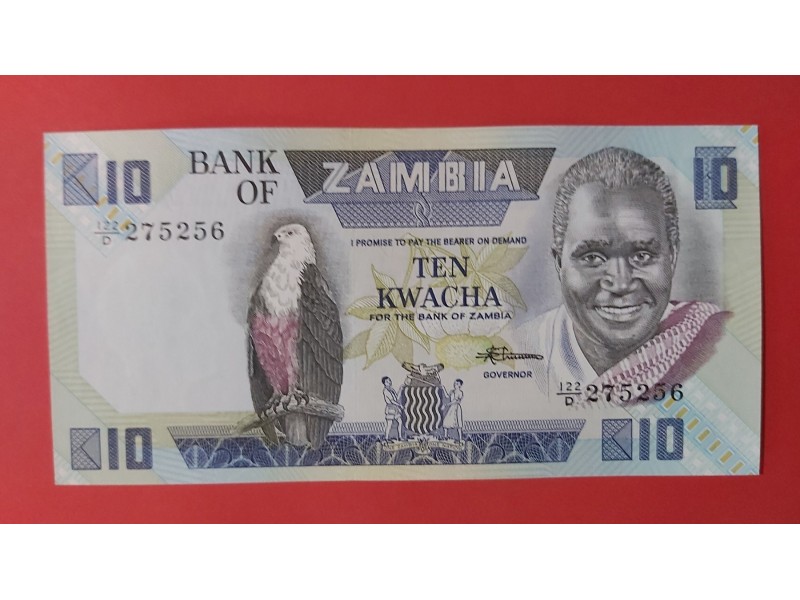 10 kwacha 1986 god Zambija UNC