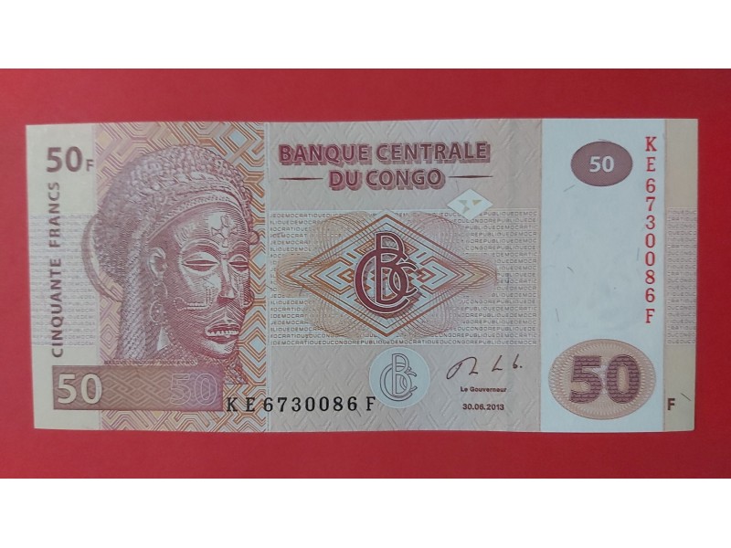 50 francs 2013 god Kongo UNC