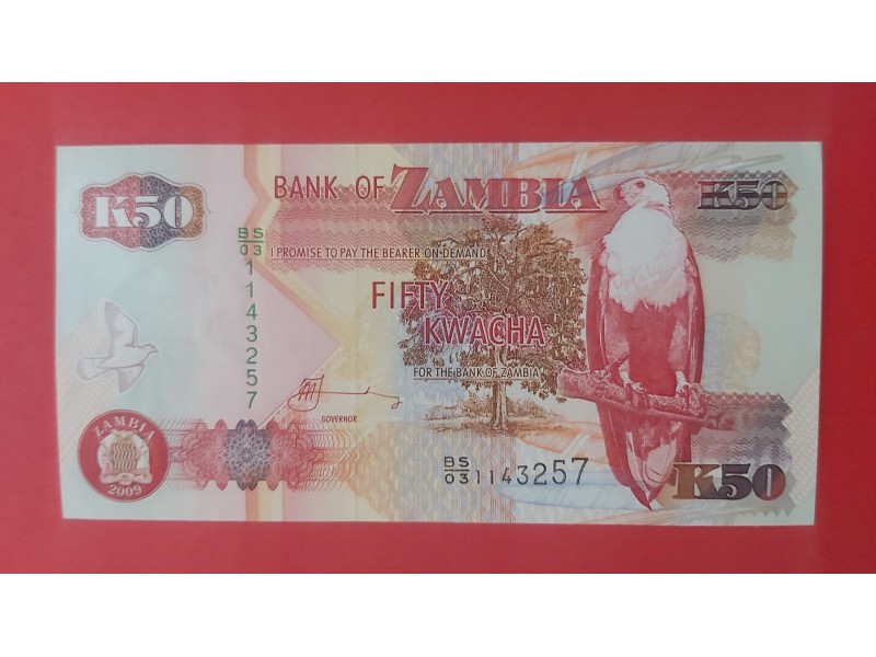 50 kwacha 2009 god Zambija UNC