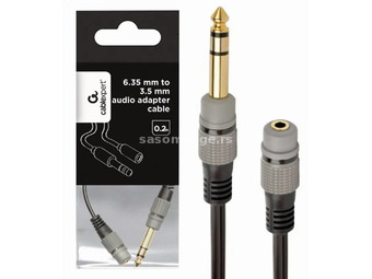 GEMBIRD A-63M35F-0.2M Gembird 6.35mm to 3.5mm audio adapter cable, 0.2m