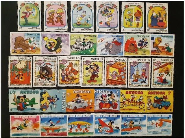 Dizni (Disney) ** lot 31 markica iz 5 serija