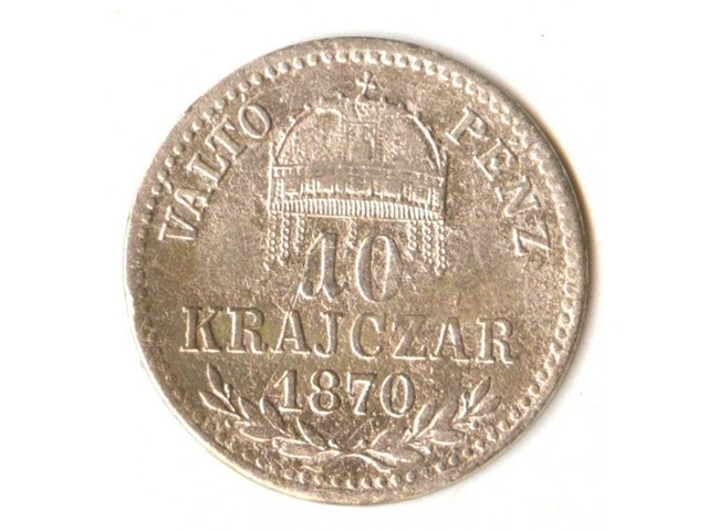 Madjarska 10 krajczar 1870 KB
