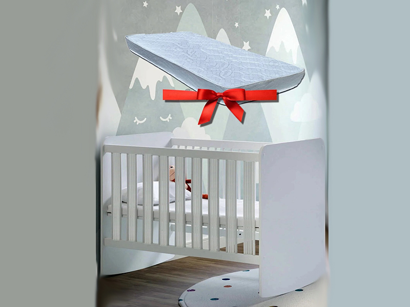 Onlinenamestaj Kaskadna ljuljajuća kolevka za bebe na poklon dušek 120 x 60 cm