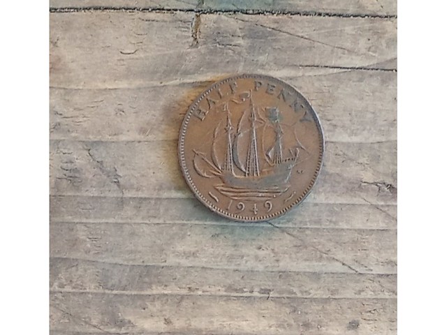 GREAT BRITAIN HALF PENNY 1949