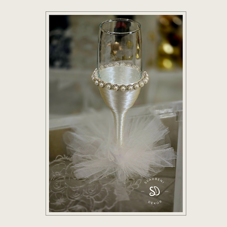 Čaša za šampanjac S213 bela 1