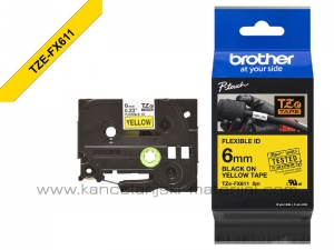BROTHER TZe-FX611 traka 6mm crno na žuto FLEXI ID
