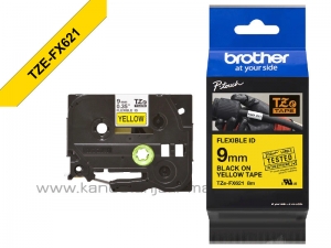 BROTHER TZe-FX621 traka 9mm crno na žuto FLEXI ID