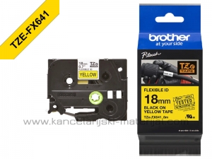 BROTHER TZe-FX641 traka 18mm crno na žuto FLEXI ID