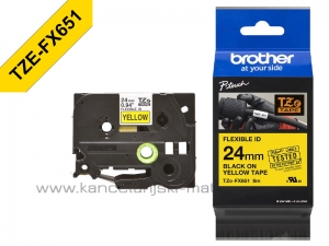 BROTHER TZe-FX651 traka 24mm crno na žuto FLEXI ID