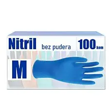 hipermed Nitrilne rukavice bez pudera plave L 100 komada
