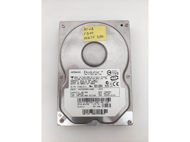 Hitachi hard disk 80 Gb