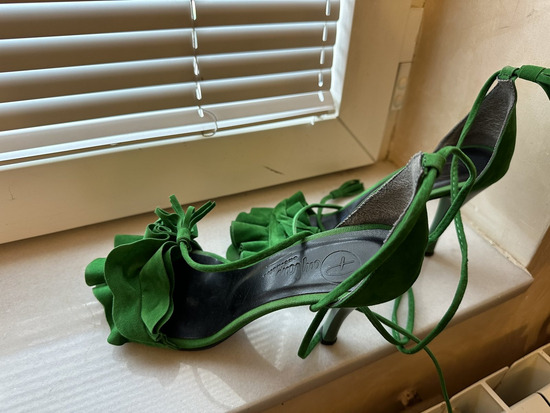 Zelene sandalice na vezivanje