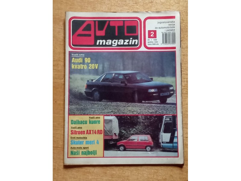 Auto Magazin - Broj 2 - 1989.g - Audi 90 Kvatro 20V