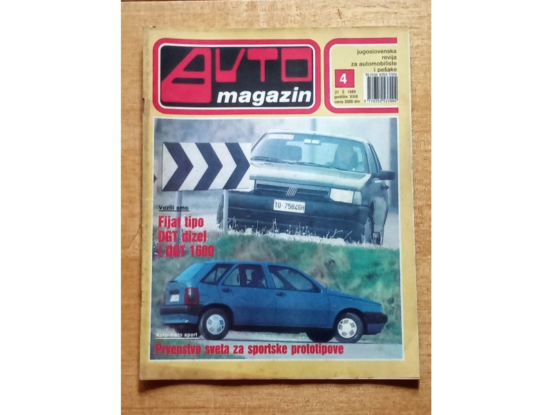 Auto Magazin - Broj 4 - 1989.g - Fijat Tipo - DGT Dizel