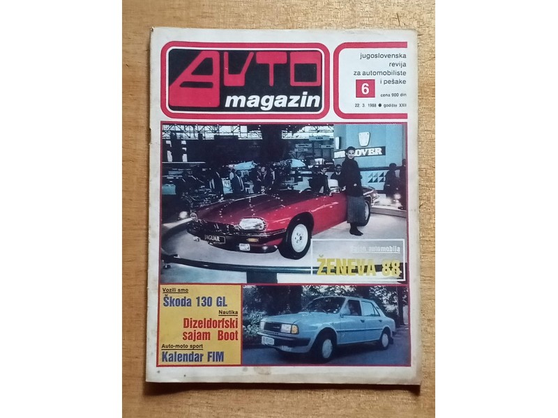 Auto Magazin - Broj 6 - 1988.g - Škoda 130 GL - Jaguar