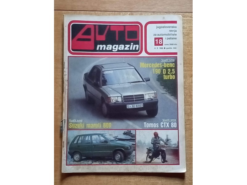 Auto Magazin - Broj 18 - 1988.g - Mercedes Benz -