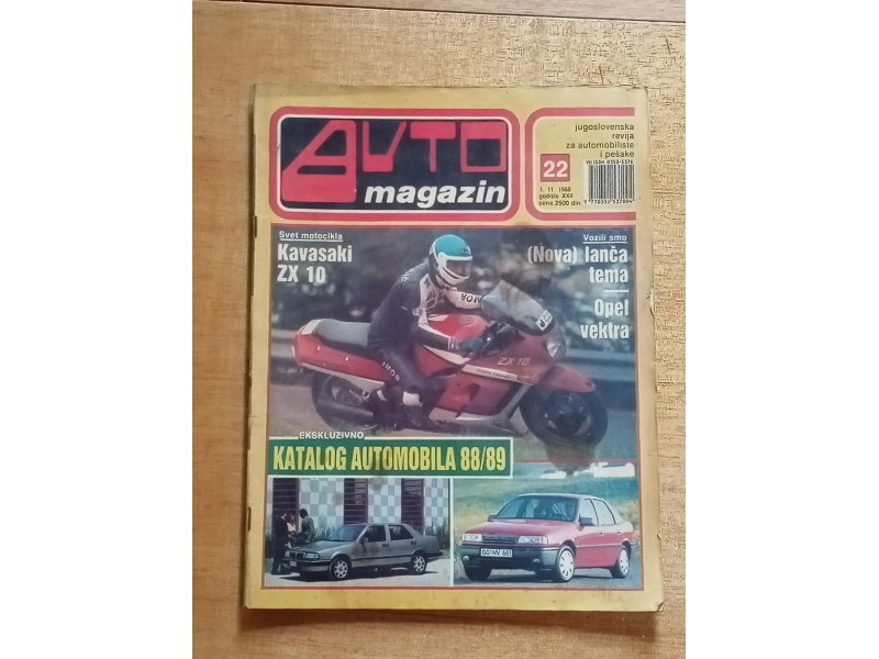 Auto Magazin - Broj 22 - 1988.g - Motor Kavasaki ZX 10