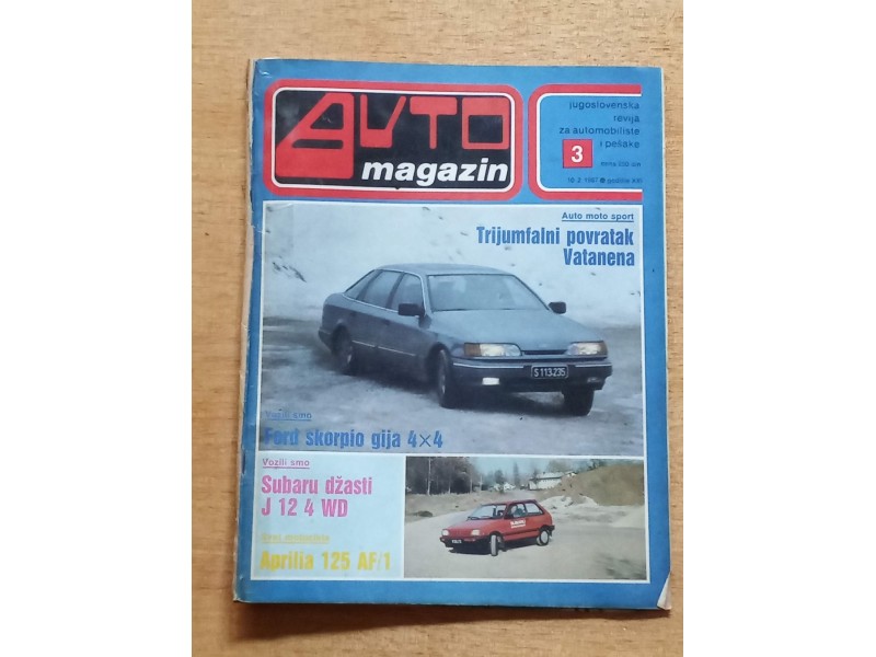 Auto Magazin - Broj 3 - 1987.g - Ford Skorpio Gija 4x4