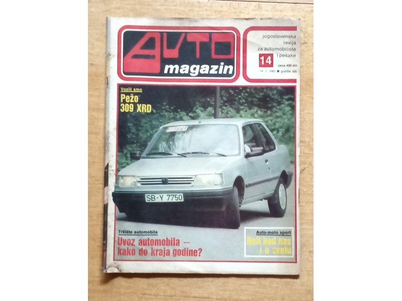 Auto Magazin - Broj 14 - 1987.g - Pežo 309 XRD