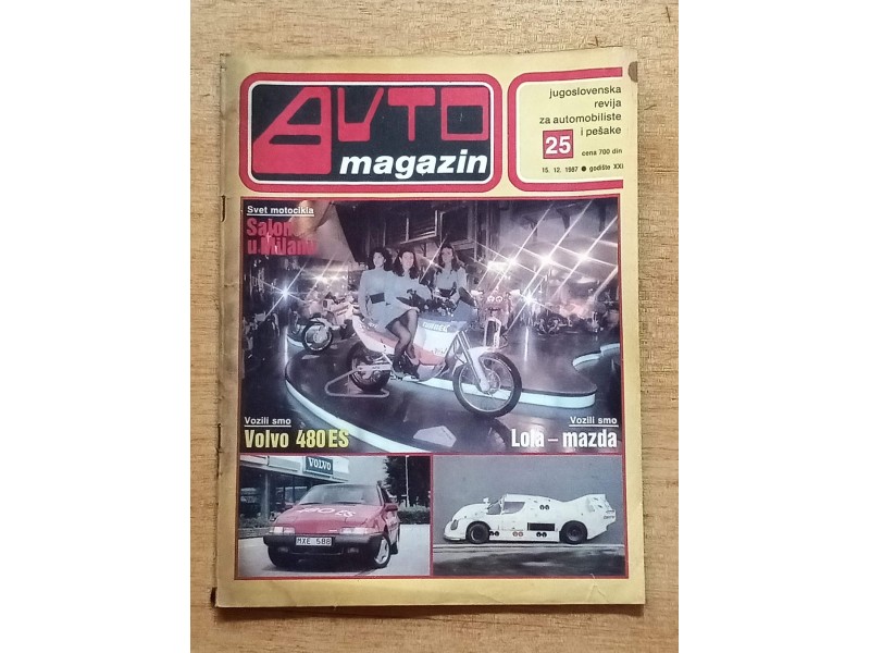 Auto Magazin - Broj 25 - 1987.g - Motori Salon u Milanu