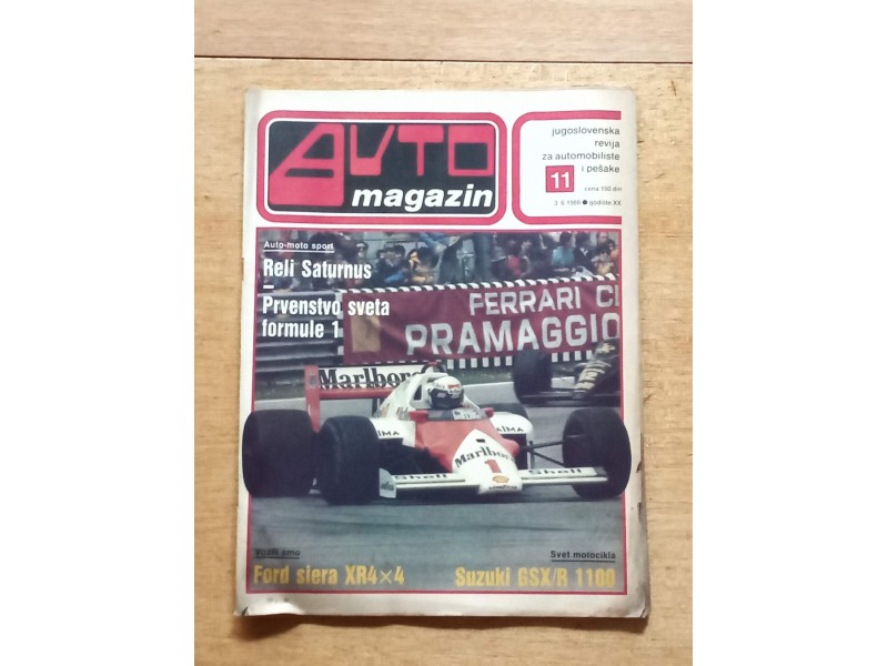 Auto Magazin - Broj 11 - 1986.g - Formula 1 -