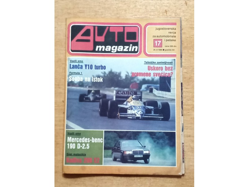 Auto Magazin - Broj 17 - 1986.g - Formula 1