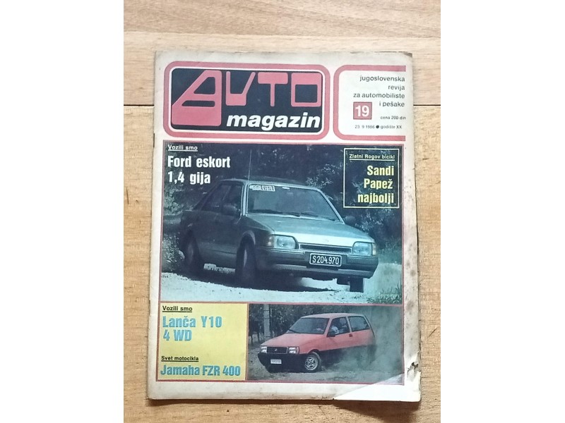 Auto Magazin - Broj 19 - 1986.g - Ford Eskort 1,4 Gija