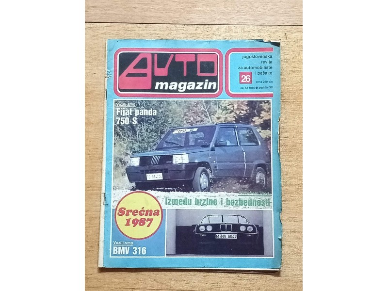 Auto Magazin - Broj 26 - 1986.g - Fijat Panda 750 S