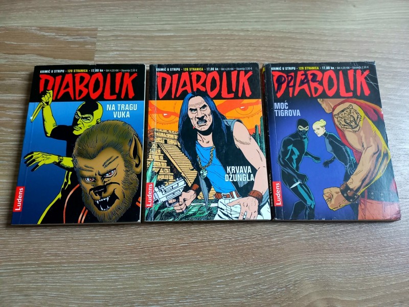 Tri stripa DIABOLIK (brojevi 1, 3 i 4)