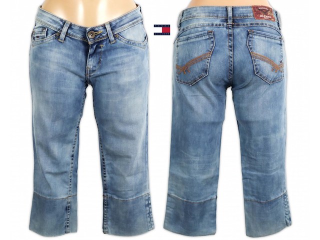 |O| Tommy HILFIGER Denim streč 3/4 farmerke (XS)