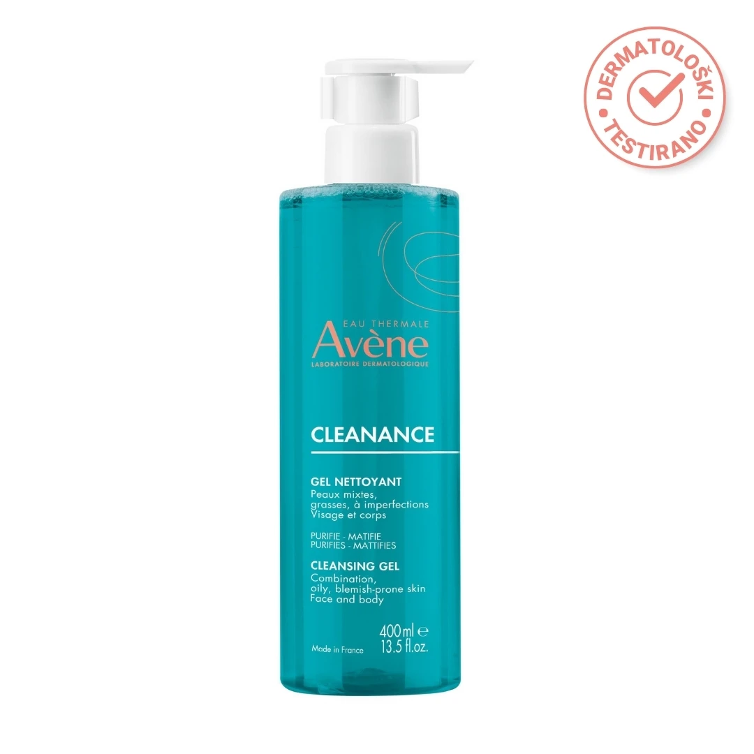 Avène CLEANANCE Cleansing Gel za Umivanje i Tuširanje za Masnu Kožu 400 mL