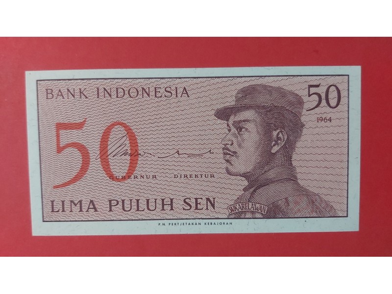 50 sen 1964 god Indonezija UNC