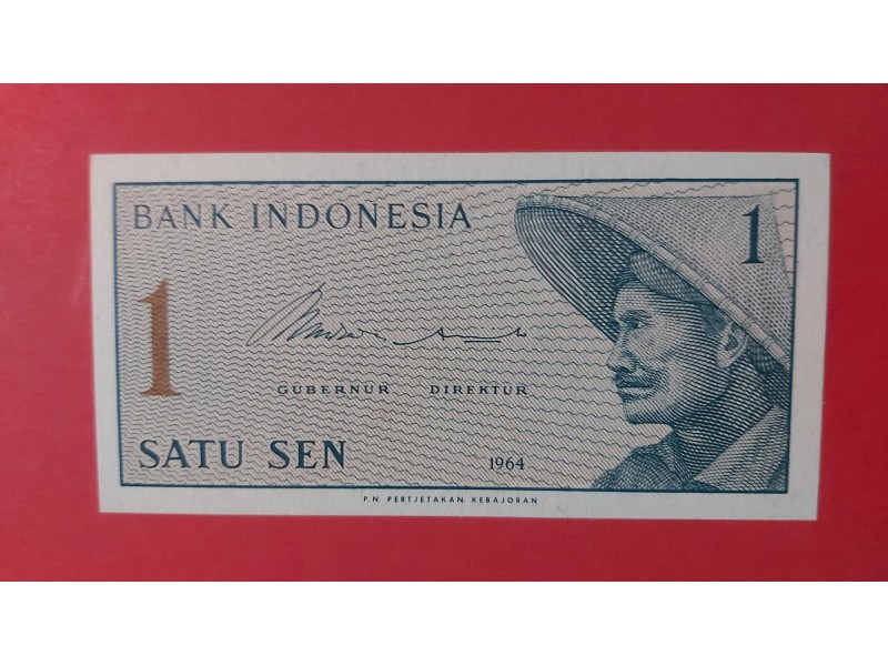 1 sen 1964 god Indonezija UNC