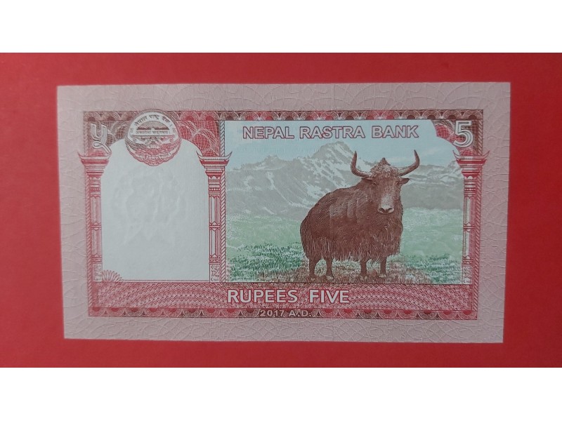 5 rupees 2017 god Nepal UNC