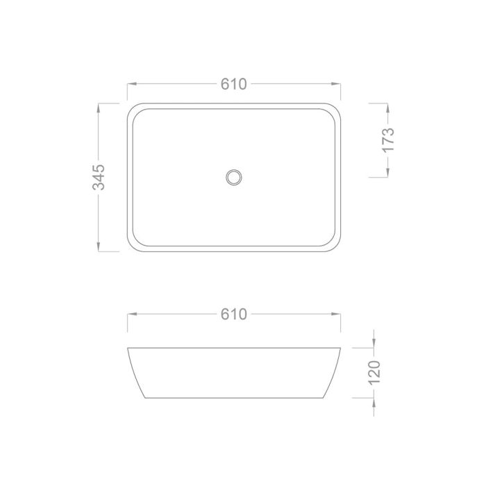 13720 lavabo Terrazzo 61x35 cm V